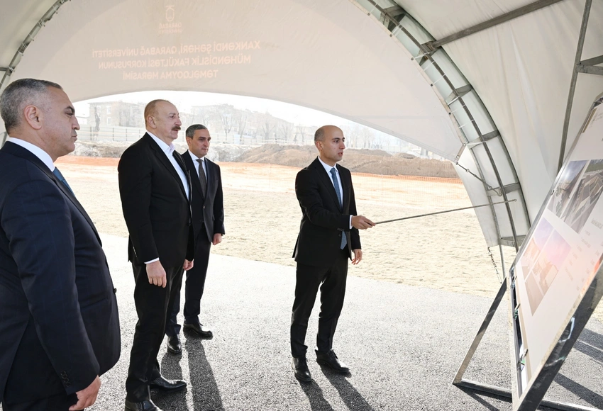 President Ilham Aliyev lays foundation stone for Engineering Faculty ...
