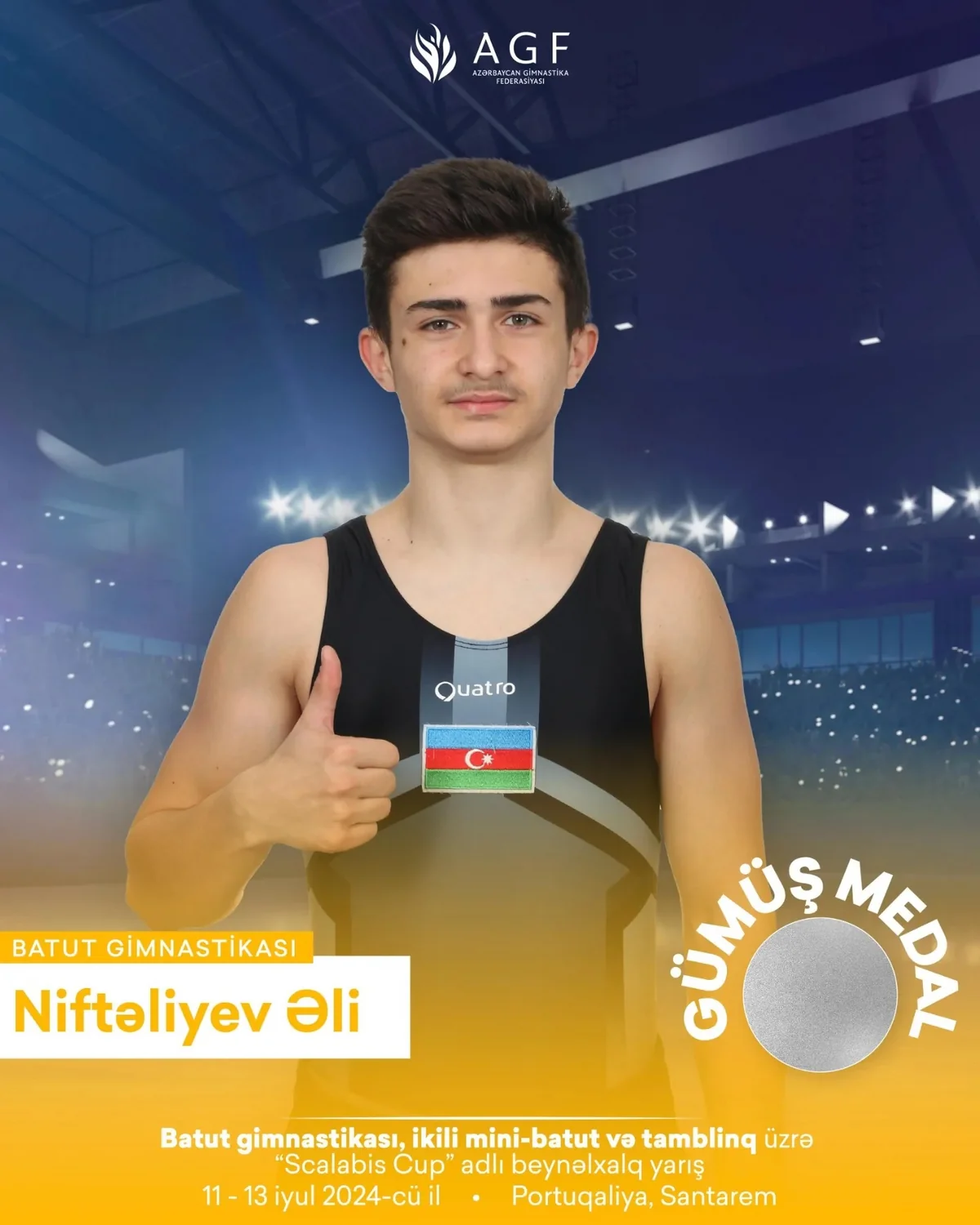 Gymnast Gasimli bags another gold for Azerbaijan at Scalabis Cup 2024 ...