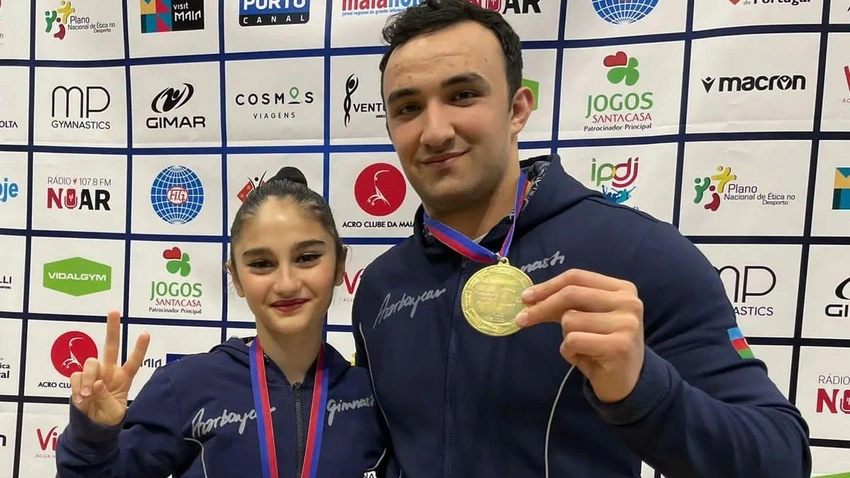 Azerbaijani gymnasts grab gold in Portugal | Report.az