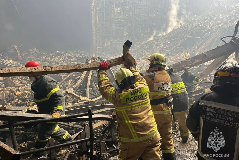 Auditorium at Crocus completely destroyed by fire | Report.az
